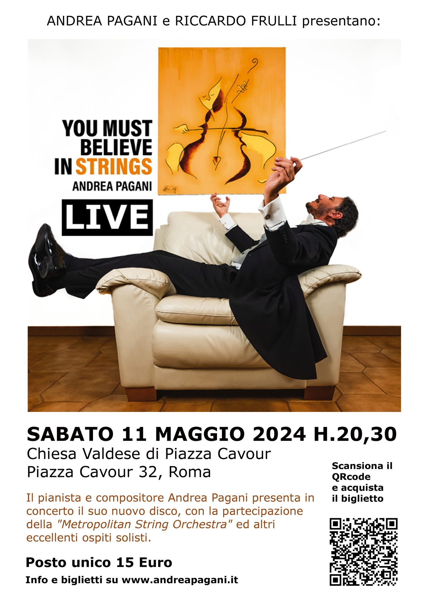 Andrea Pagani presenta in concerto il suo nuovo disco con gli archi ...